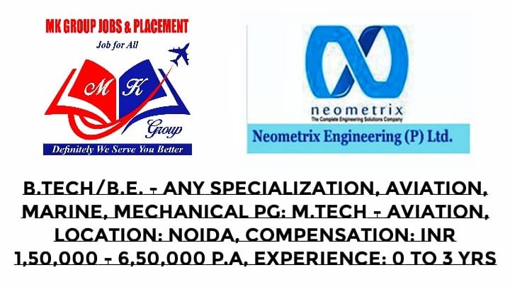 Senier Engineer, Maintenance & Production, Neometrix, Noida - MK GROUP ...